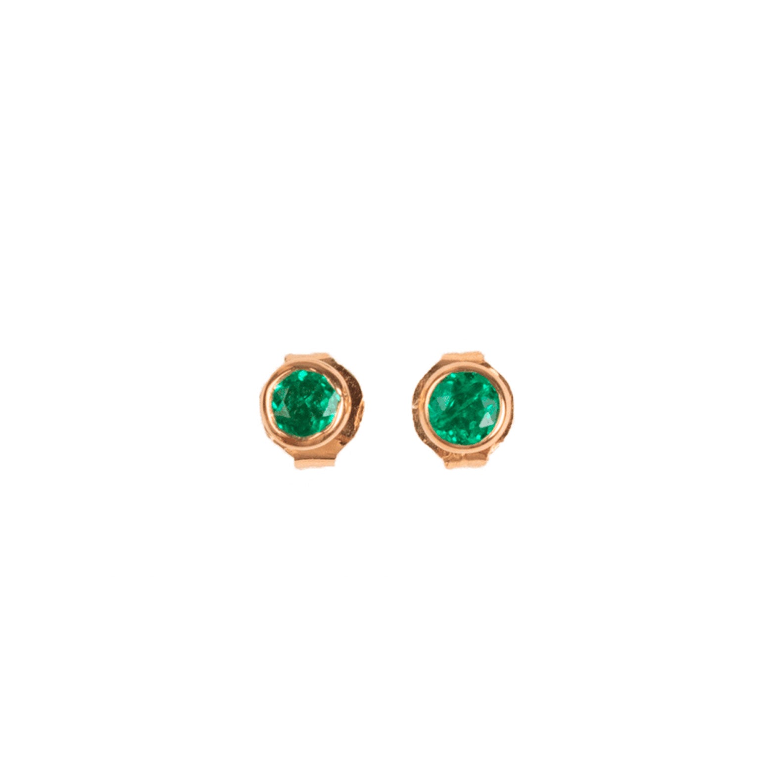 Aretes Cylinder Emerald – Rosary Jewelry